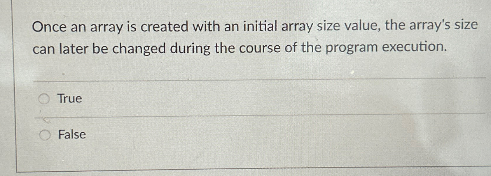 Solved Once An Array Is Created With An Initial Array Size 4549