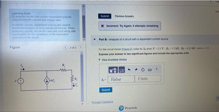 Solved Analysis of a Circuit Containing Dependent Sources 1. | Chegg.com