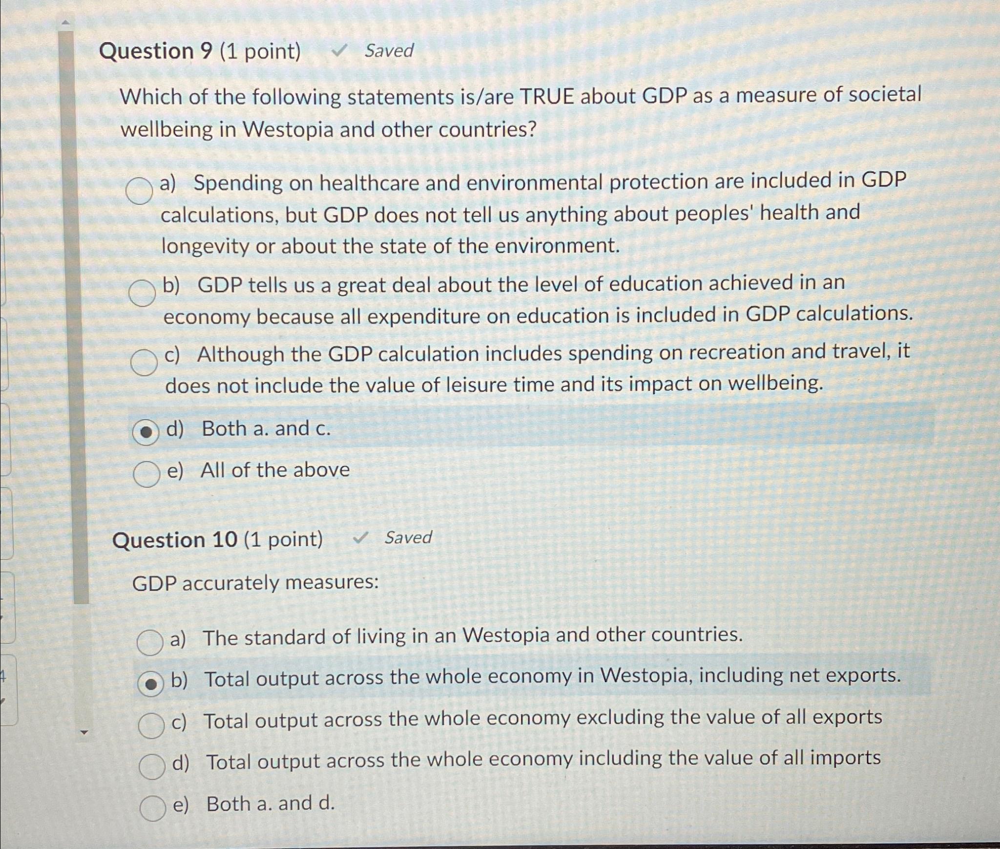 Solved Question 9 (1 ﻿point) ﻿SavedWhich of the following | Chegg.com
