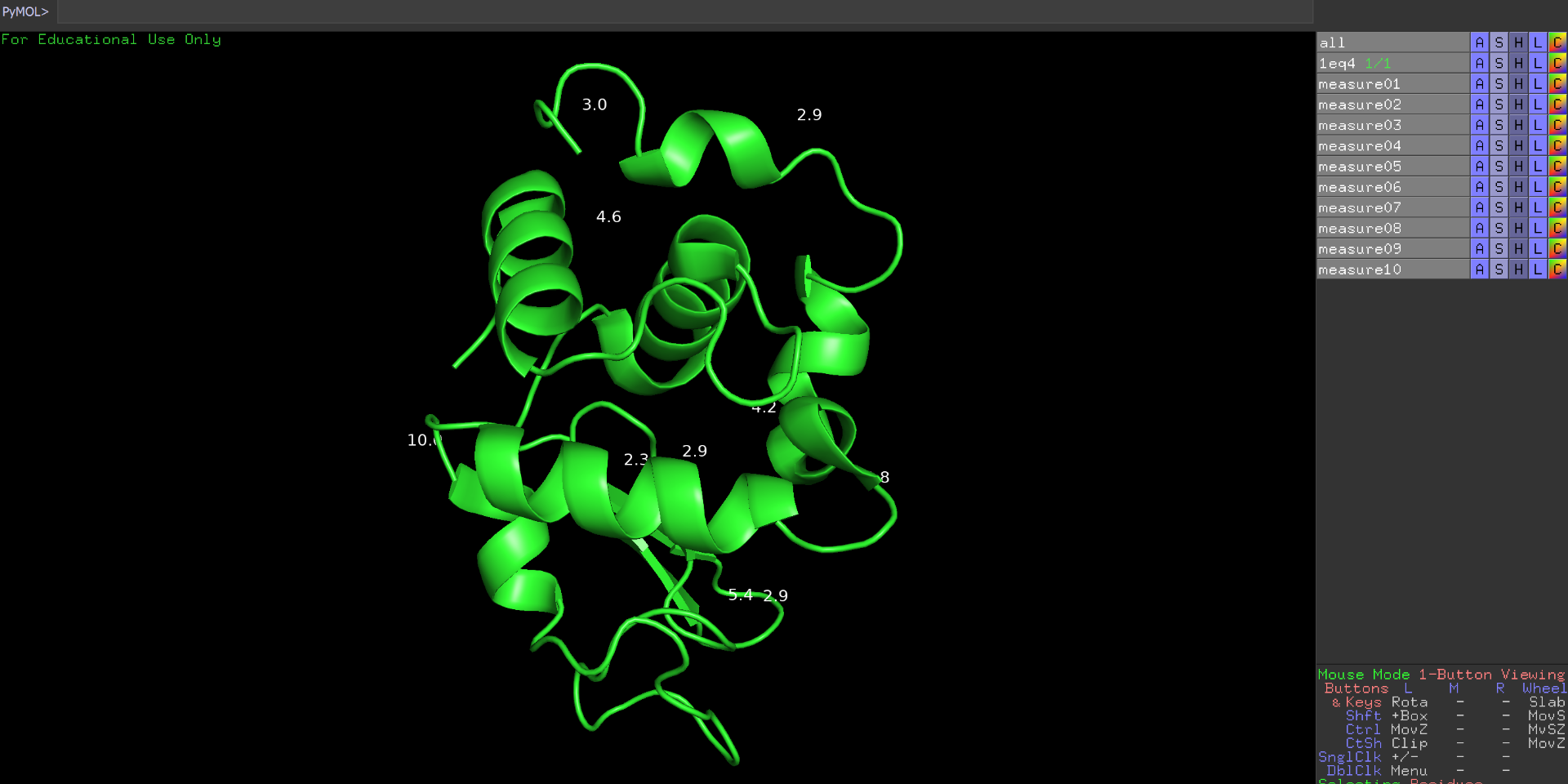 Solved 6. PyMol (question 2). - try to give some answer - to | Chegg.com