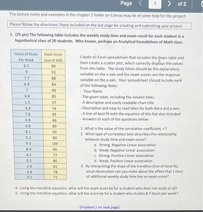 Solved 1. ( 25pts) The following table includes the weekly | Chegg.com