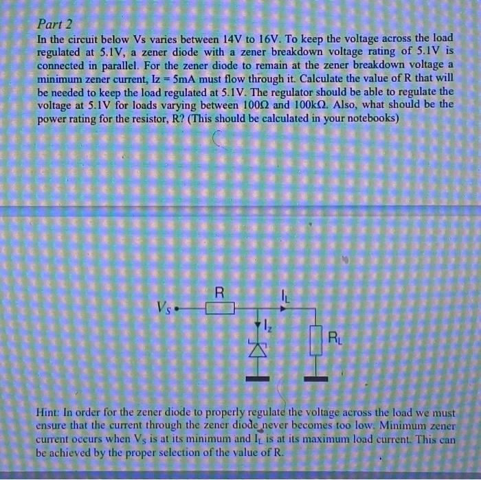 Solved Part 2 In the circuit below Vs varies between 14V to | Chegg.com