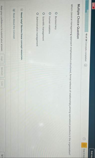 Solved Ext As10 ﻿of 34 ﻿Concepts completedDue inlestMultiple | Chegg.com