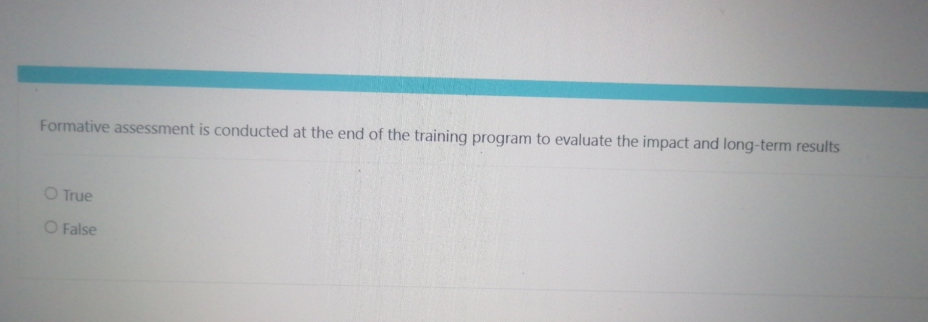 Solved Formative assessment is conducted at the end of the | Chegg.com