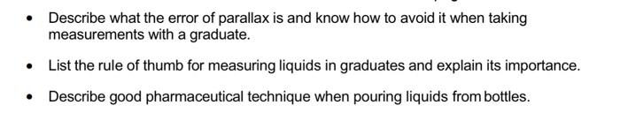Solved - Describe what the error of parallax is and know how | Chegg.com
