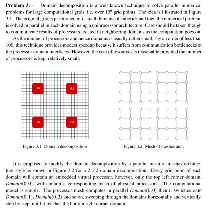 Solved Problem 3. - Domain decomposition is a well known | Chegg.com