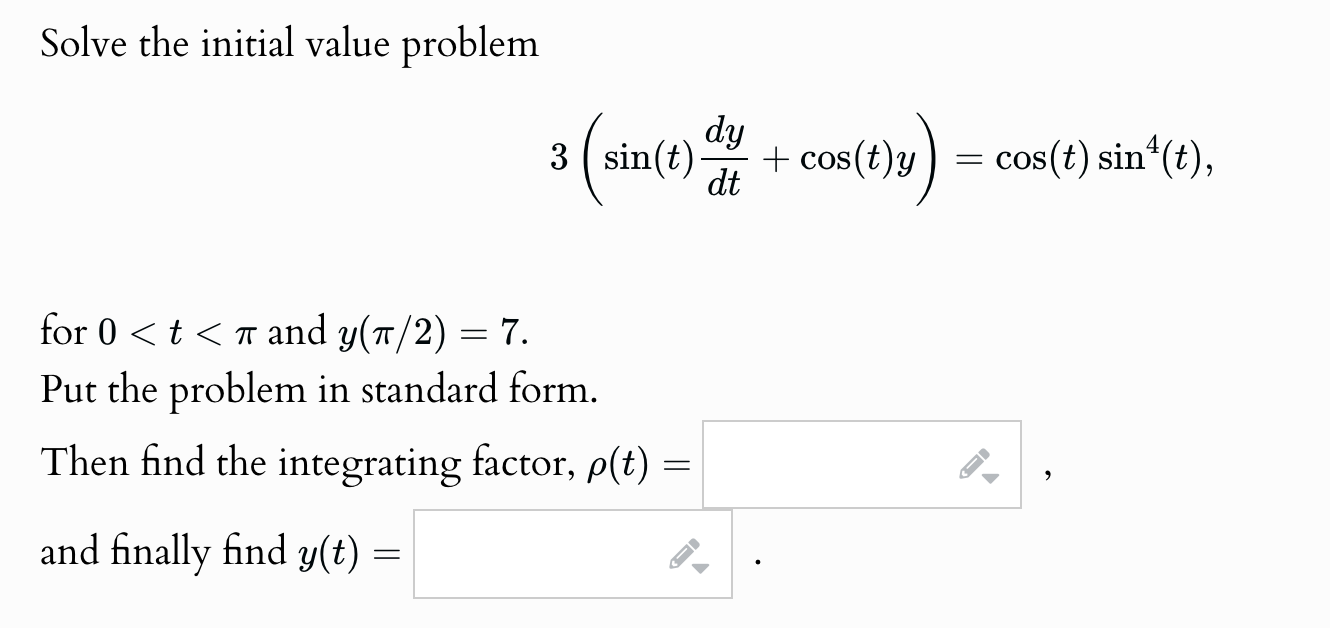 Solve the initial value | Chegg.com