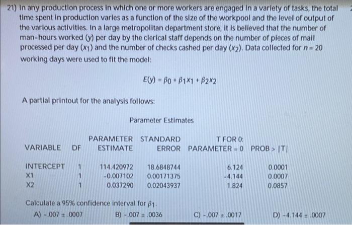 Solved 21) In any production process in which one or more | Chegg.com