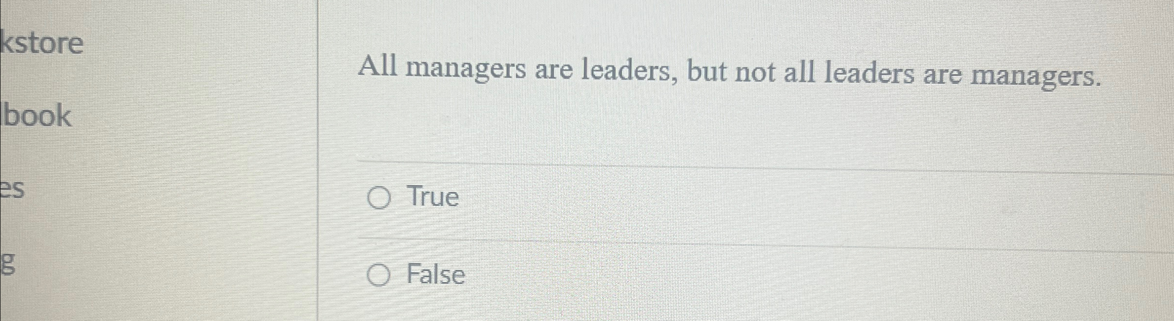 Solved All managers are leaders, but not all leaders are | Chegg.com