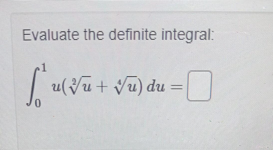 Solved Evaluate the definite integral: ∫01u(2u+4u)du= | Chegg.com