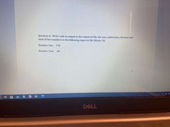Solved Question 4. Write code to output in the output.txt | Chegg.com