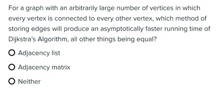 Solved For a graph with an arbitrarily large number of | Chegg.com