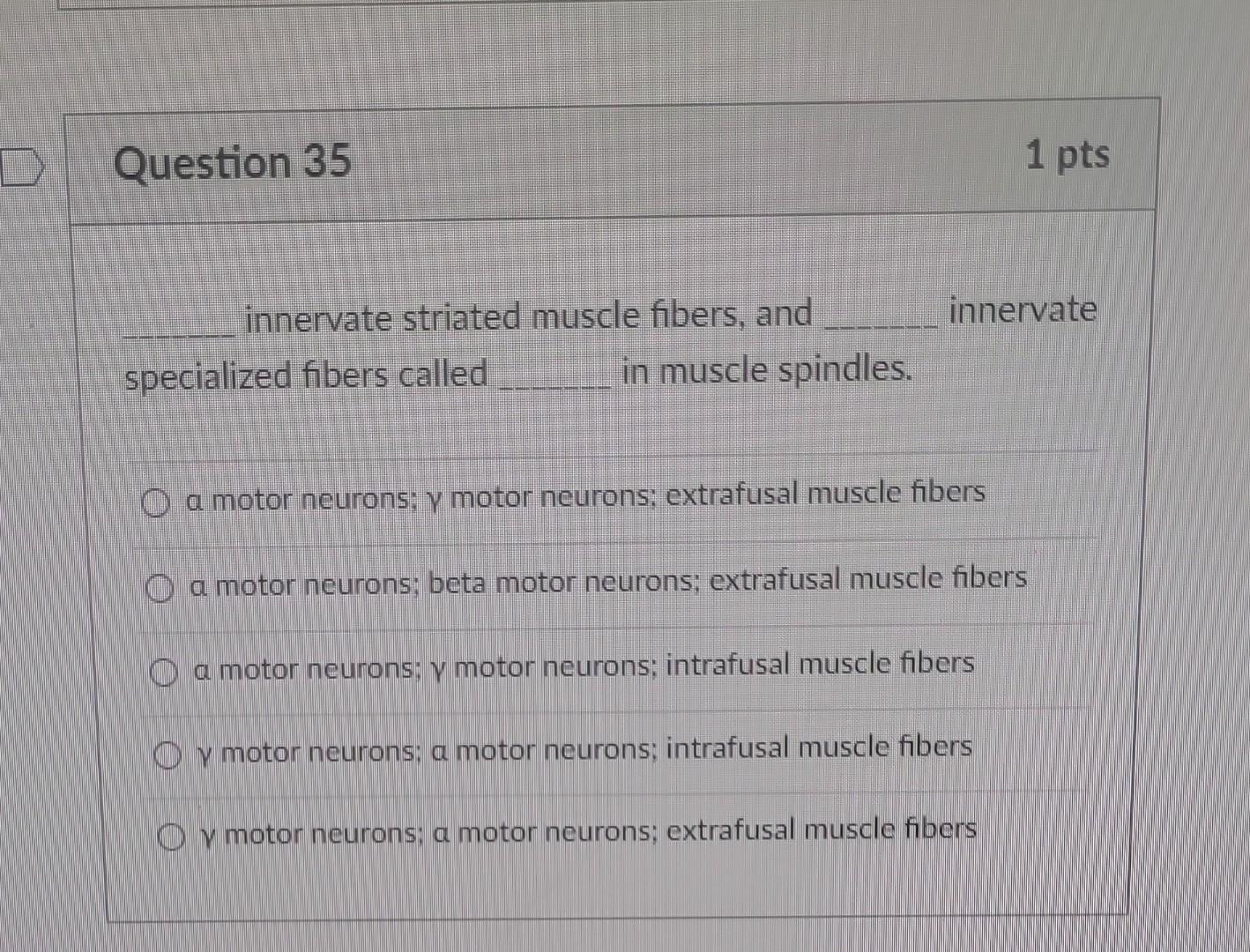 Solved innervate striated muscle fibers, and innervate | Chegg.com