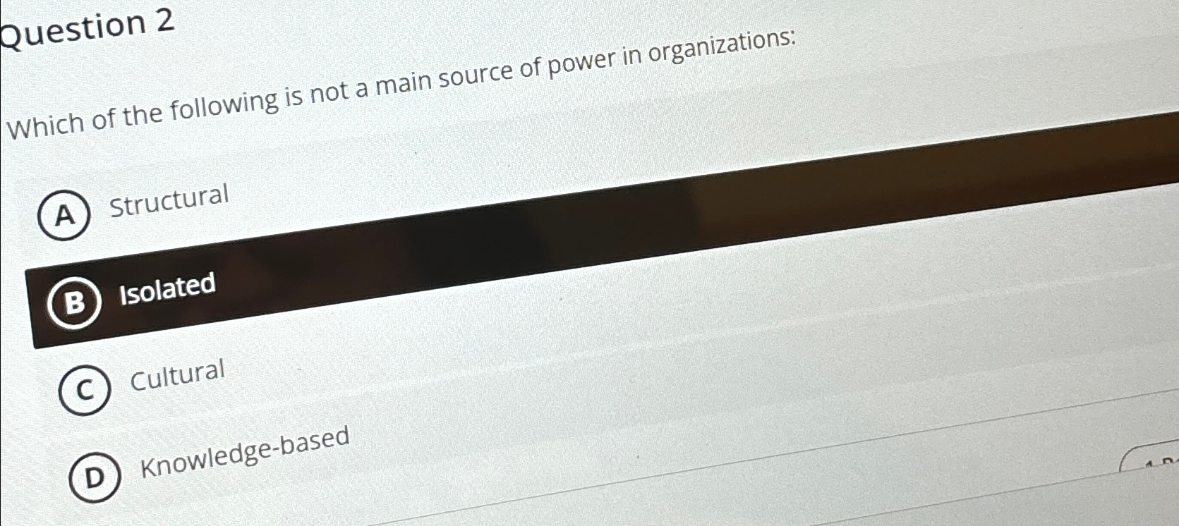 Solved Question 2Which of the following is not a main source | Chegg.com