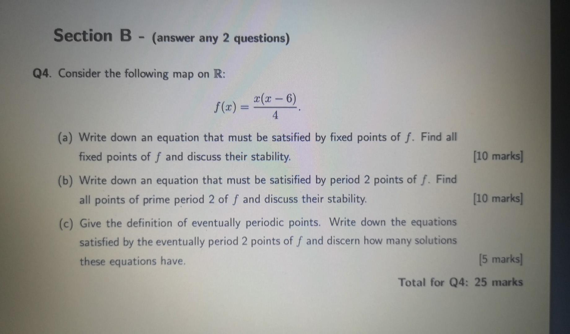 Solved Section B - (answer any 2 questions) Q4. Consider the | Chegg.com