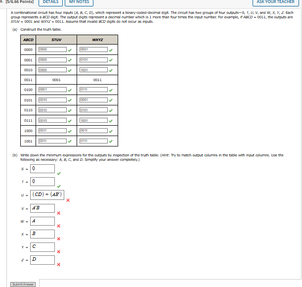 Solved A combinational drouit has four inputs ), ﻿which | Chegg.com