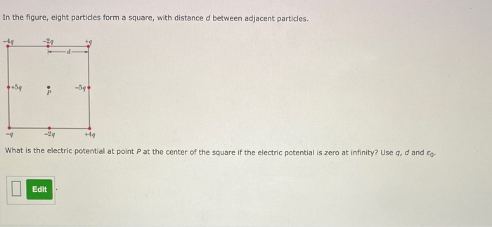 Solved In the figure, eight particles form a square, with | Chegg.com