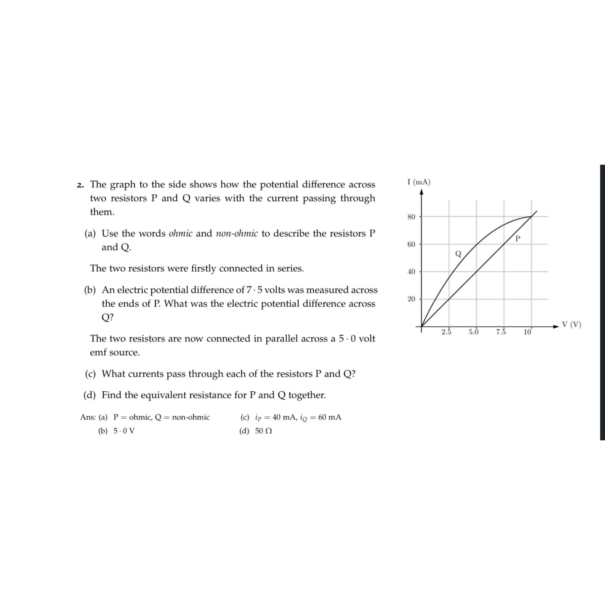 Solved The graph to the side shows how the potential | Chegg.com