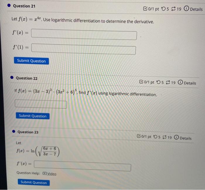 Solved • Question 21 B0/1 pt 5 19 Details Let f(1) = 24x Use | Chegg.com Solved • Question 21 B0/1 pt 5 19 Details Let f(1) = 24x Use | Chegg.com