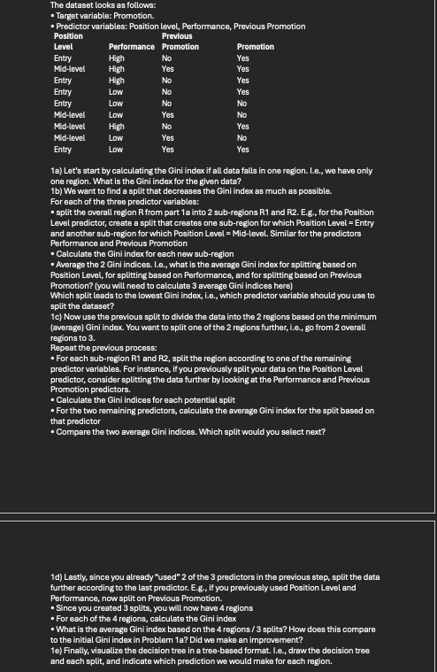 Solved The dataset looks as follows:Target variable: | Chegg.com