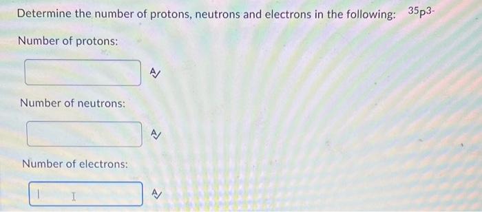 Solved Determine the number of protons, neutrons and | Chegg.com