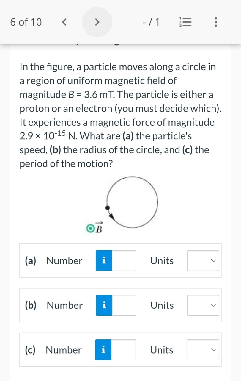 Solved 6 ﻿of 10/ 1In the figure, a particle moves along a | Chegg.com