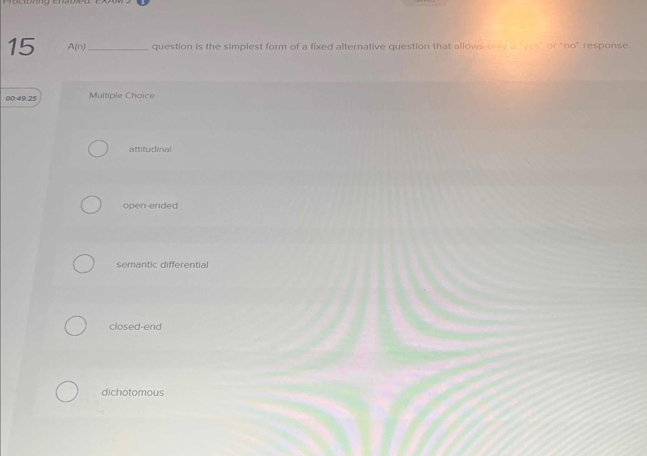 Solved 15 ﻿A(n) q, ﻿question is the simplest form of a fixed | Chegg.com