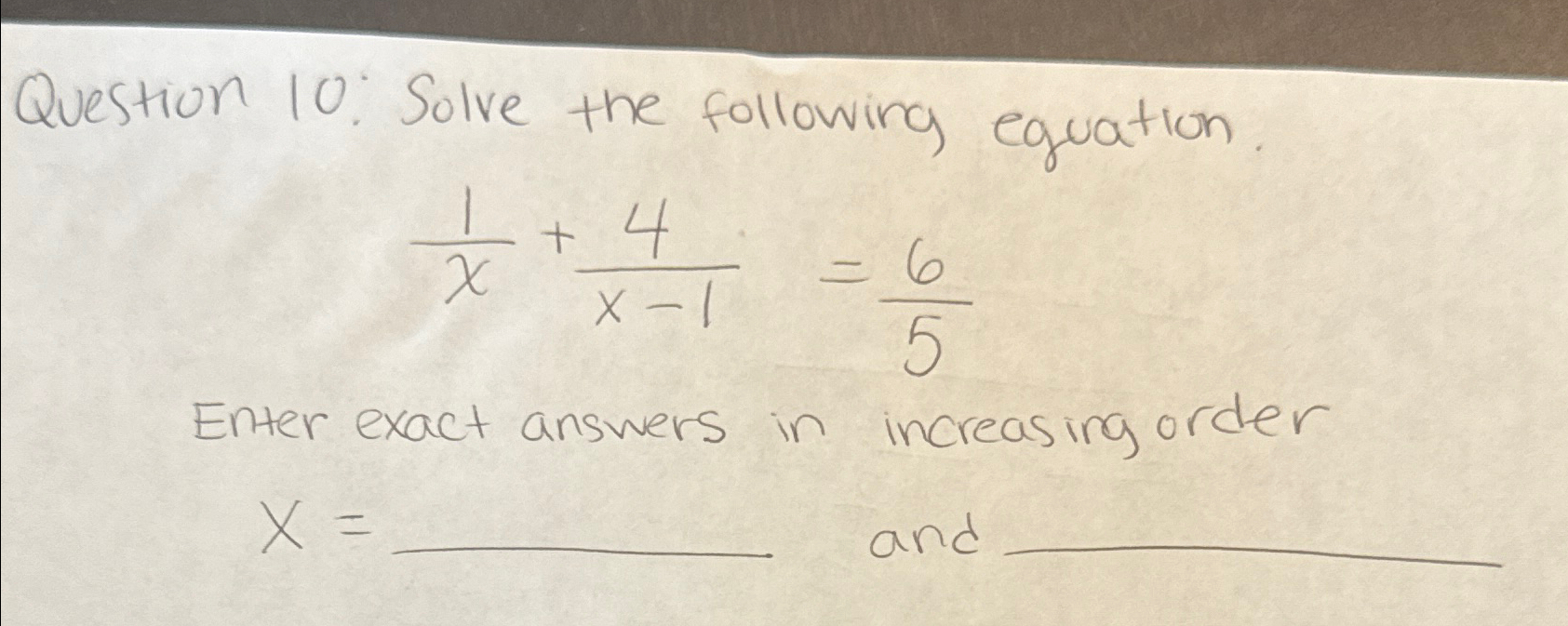 Solved Question 10: Solve the following | Chegg.com