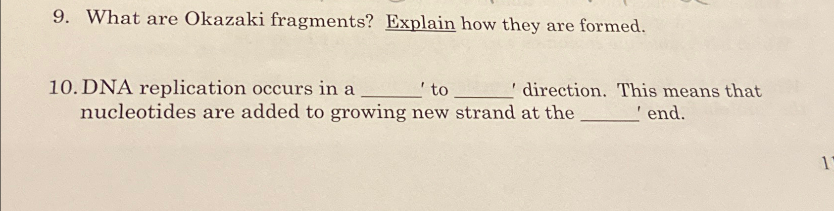 Solved What are Okazaki fragments? Explain how they are | Chegg.com