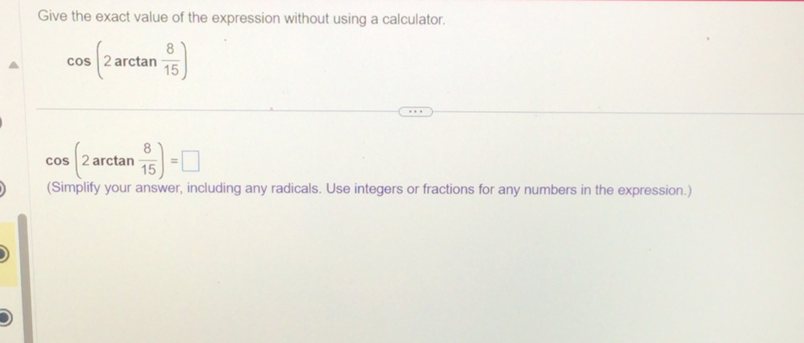 Solved Give the exact value of the expression without using | Chegg.com