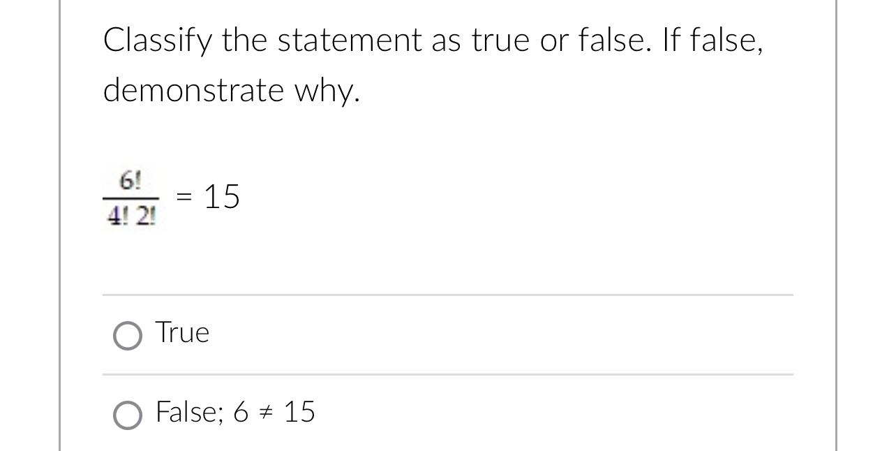 Solved Classify the statement as true or false. If false, | Chegg.com