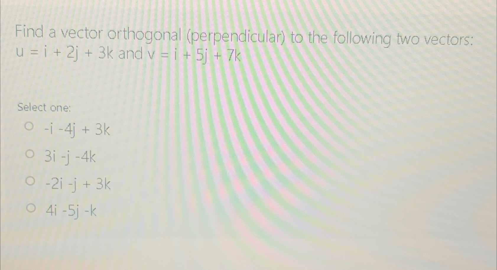 Solved Find a vector orthogonal (perpendicular) ﻿to the | Chegg.com