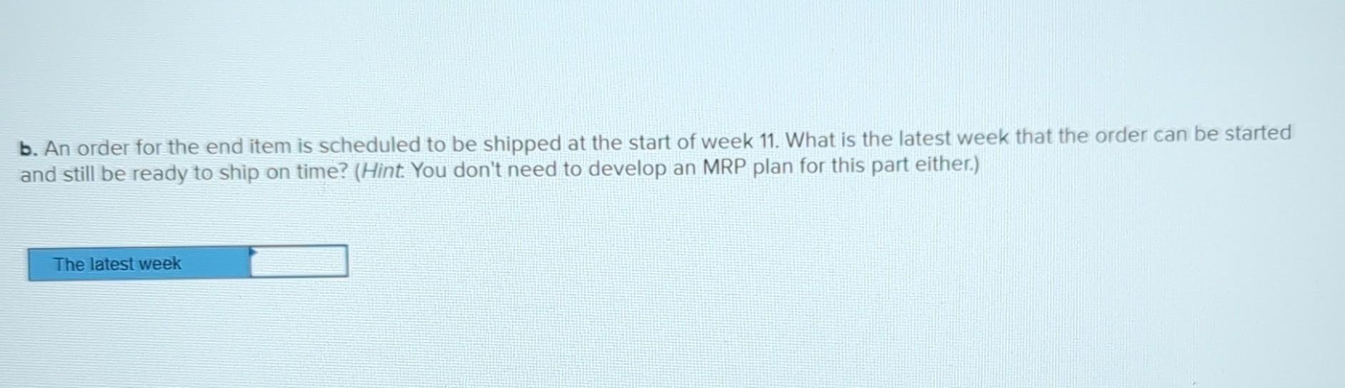 Solved The following table lists the components needed to | Chegg.com