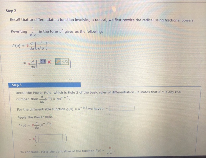 Solved Tutorial Exercise Find the derivative of the function | Chegg.com