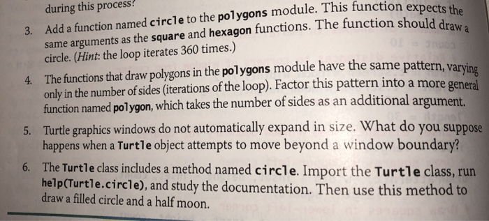 during this process? 3. Add a function named circle | Chegg.com
