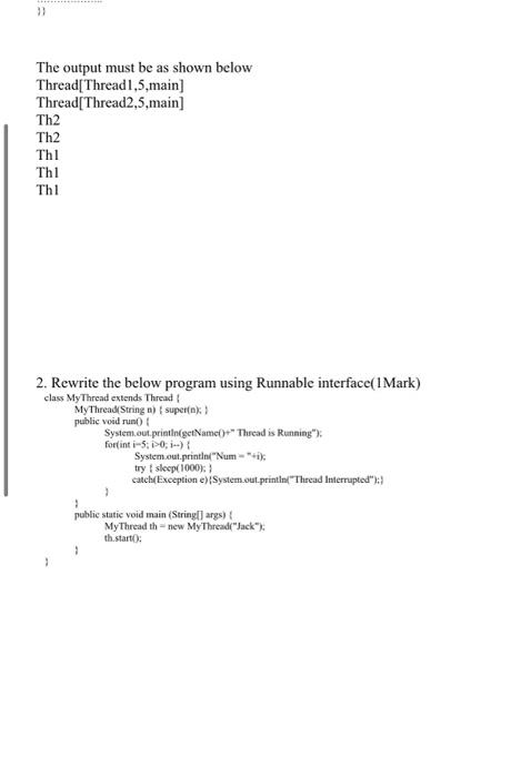 Solved 1. Complete the below given program(Mark) class | Chegg.com