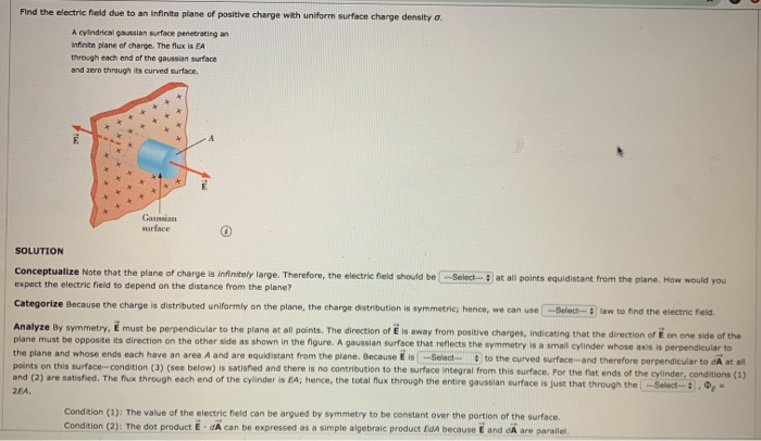 Solved Find the electric field due to an infinite plane of | Chegg.com