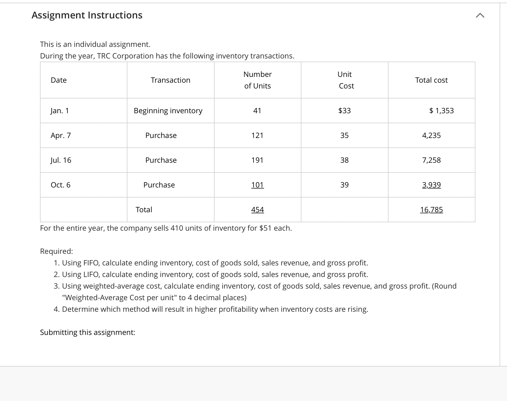 Solved Assignment InstructionsThis is an individual | Chegg.com