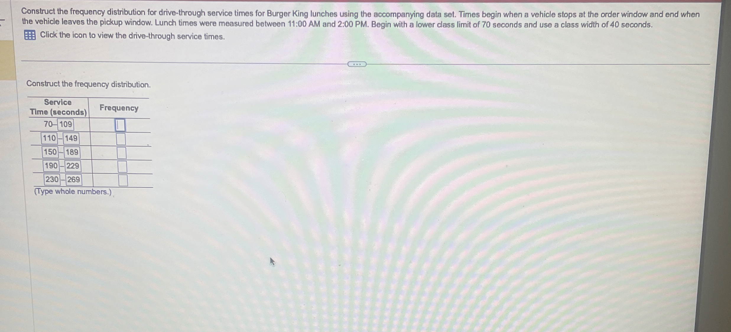 Construct the frequency distribution for | Chegg.com