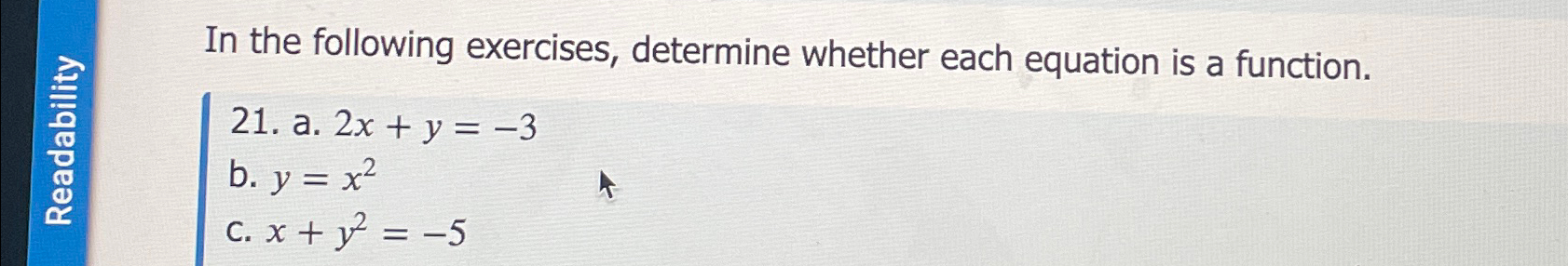 Solved In the following exercises, determine whether each | Chegg.com