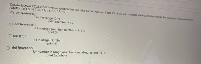 Solved Create NON-RECURSIVE Python function that will take | Chegg.com