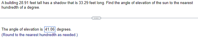Solved A building 28.91 ﻿feet tall has a shadow that is | Chegg.com