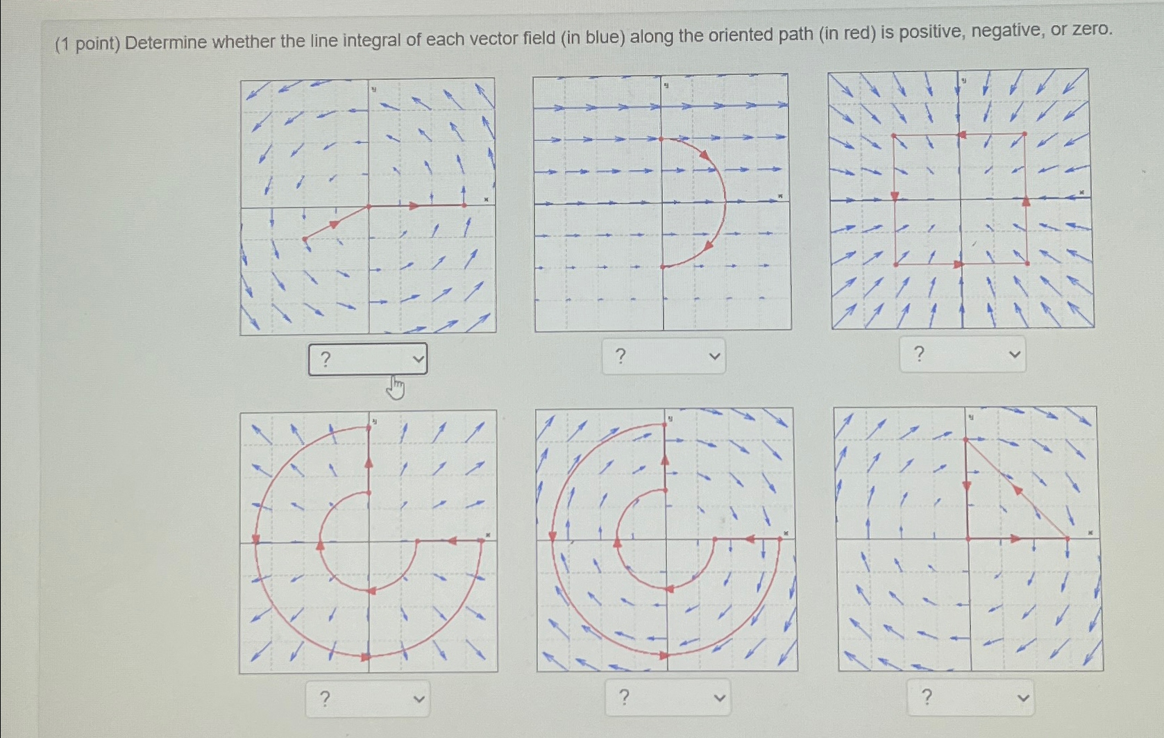 Solved (1 ﻿point) ﻿Determine whether the line integral of | Chegg.com