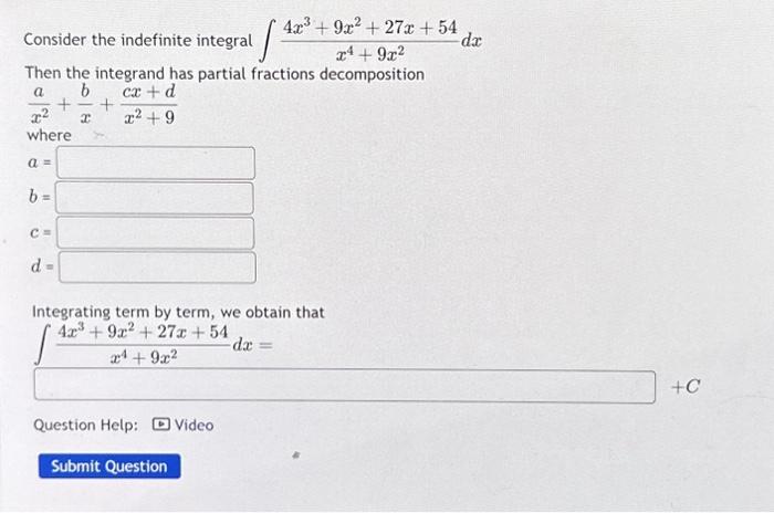 Solved Consider the indefinite integral.Then the integrand | Chegg.com