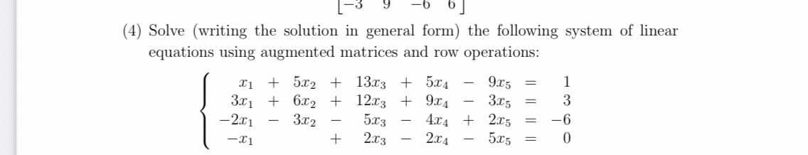 Solved (4) ﻿Solve (writing the solution in general form) | Chegg.com