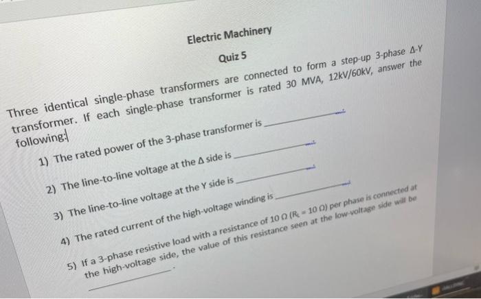 Solved Three identical single-phase transformers are | Chegg.com