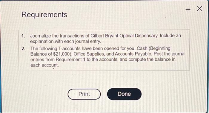 Solved Requirement 1. Journalize the transactions of Gibert | Chegg.com