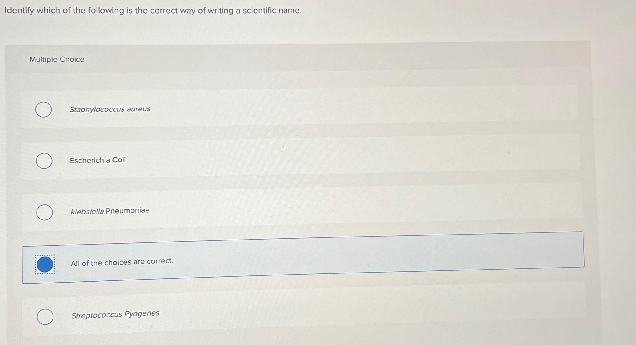 Solved Identify which of the following is the correct way of | Chegg.com