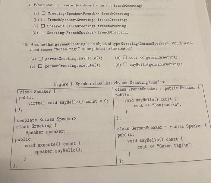 Solved 4. Which statemnent correctly defines the variable | Chegg.com