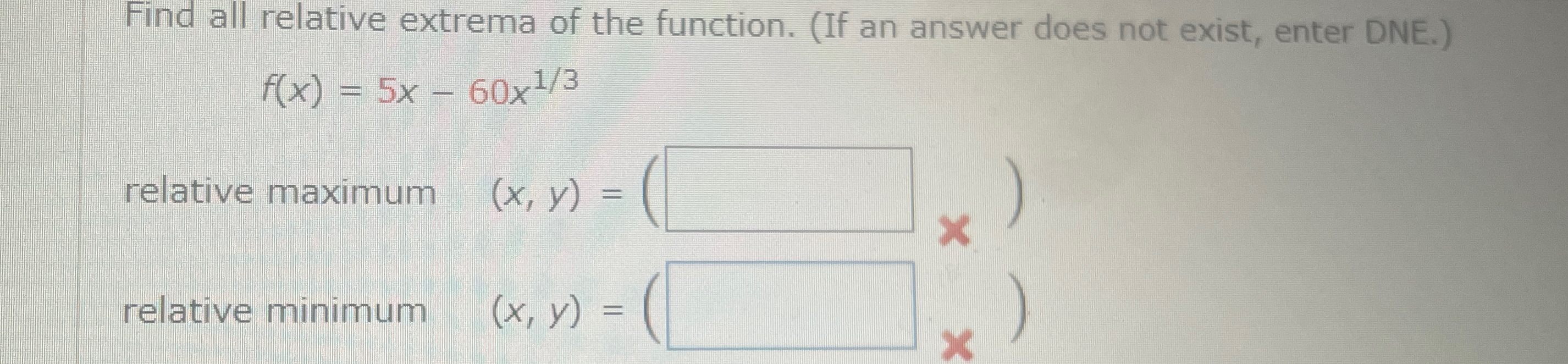 Solved Find all relative extrema of the function. (If an | Chegg.com